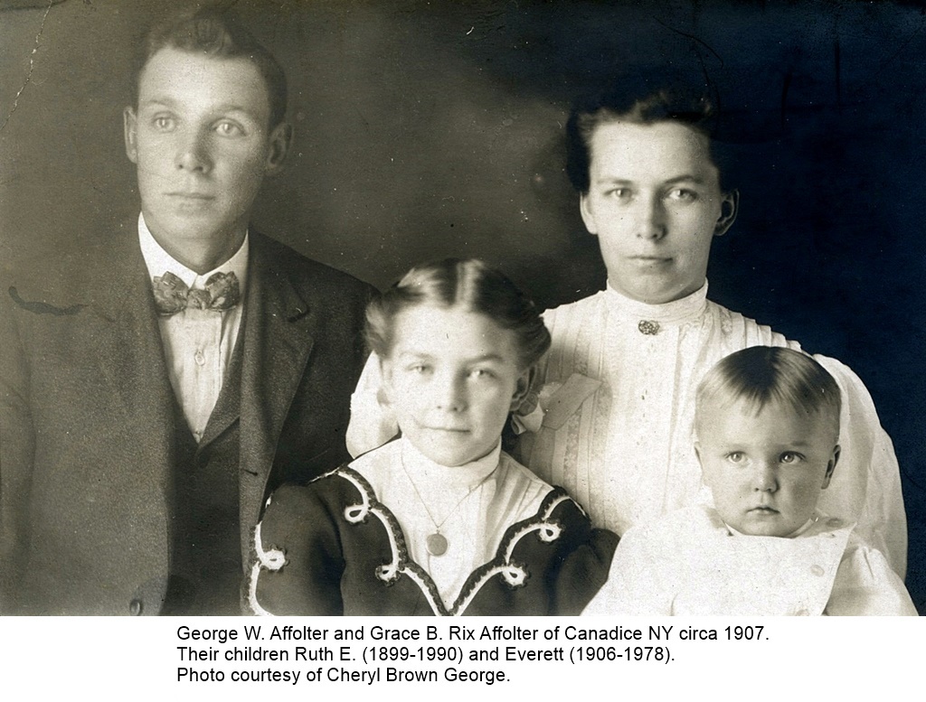 George W. Affolter and Grace B. Rix - Hemlock and Canadice Lakes