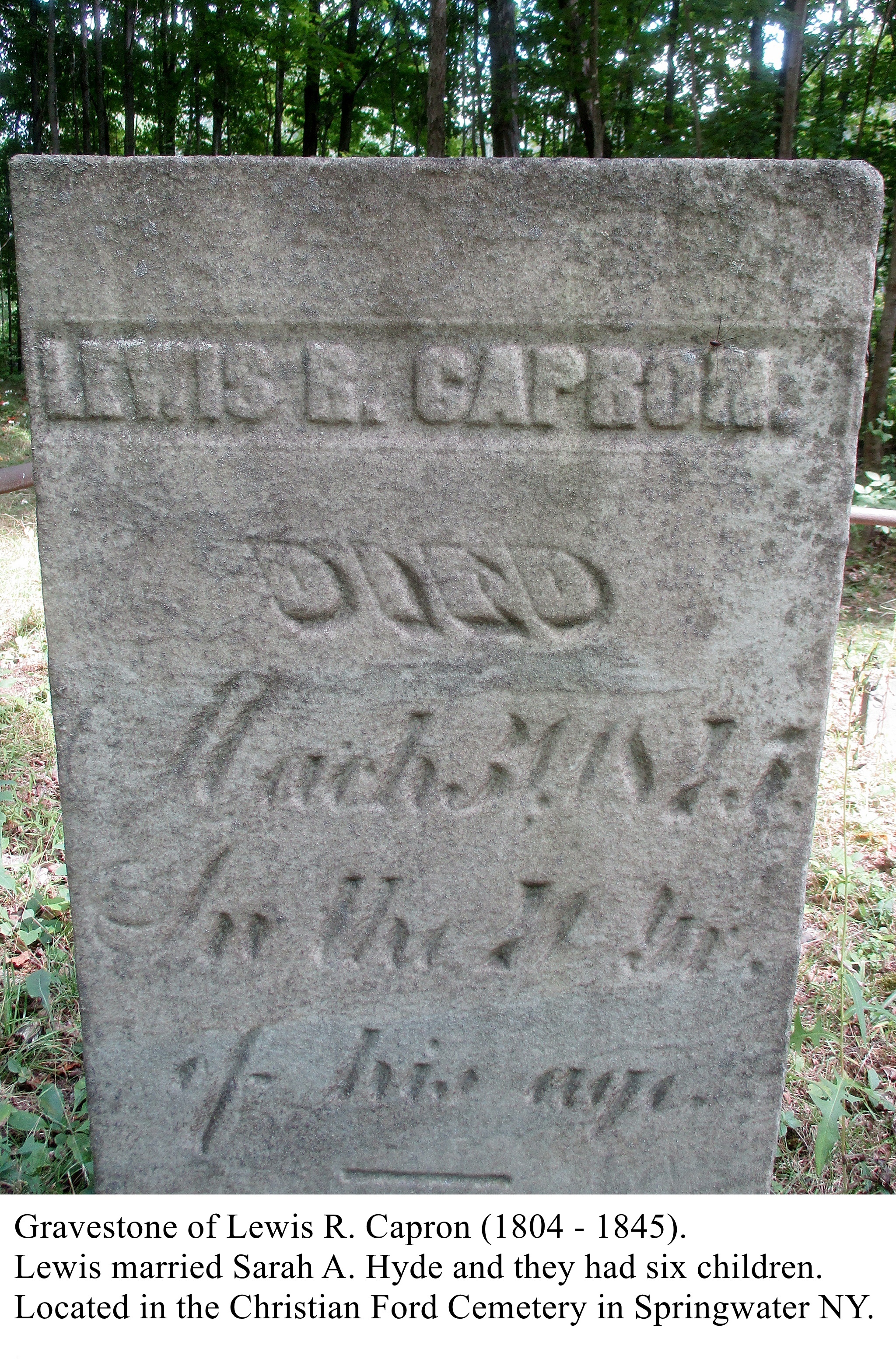 Lewis R. Capron and Sarah A. Hyde - Hemlock and Canadice Lakes