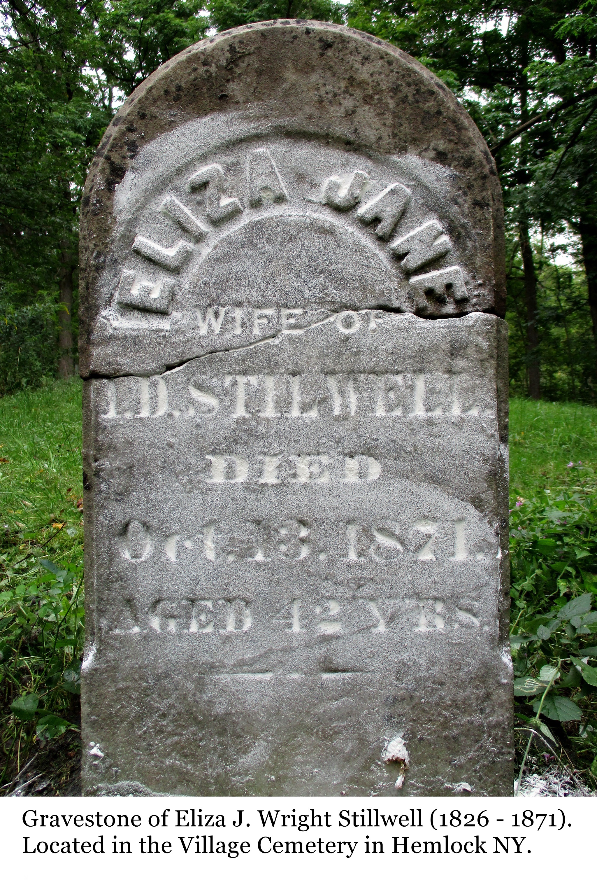 Isaiah D. Stillwell II and Eliza J. Wright - Hemlock and Canadice Lakes